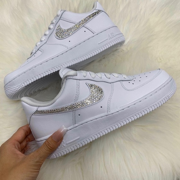 Nike | Shoes | Custom Bling Nike Air Force Rhinestone Sneakers | Poshmark